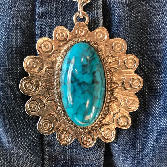 Vintage | Jewelry | Vintage Turquoise Pendant Necklace | Poshmark